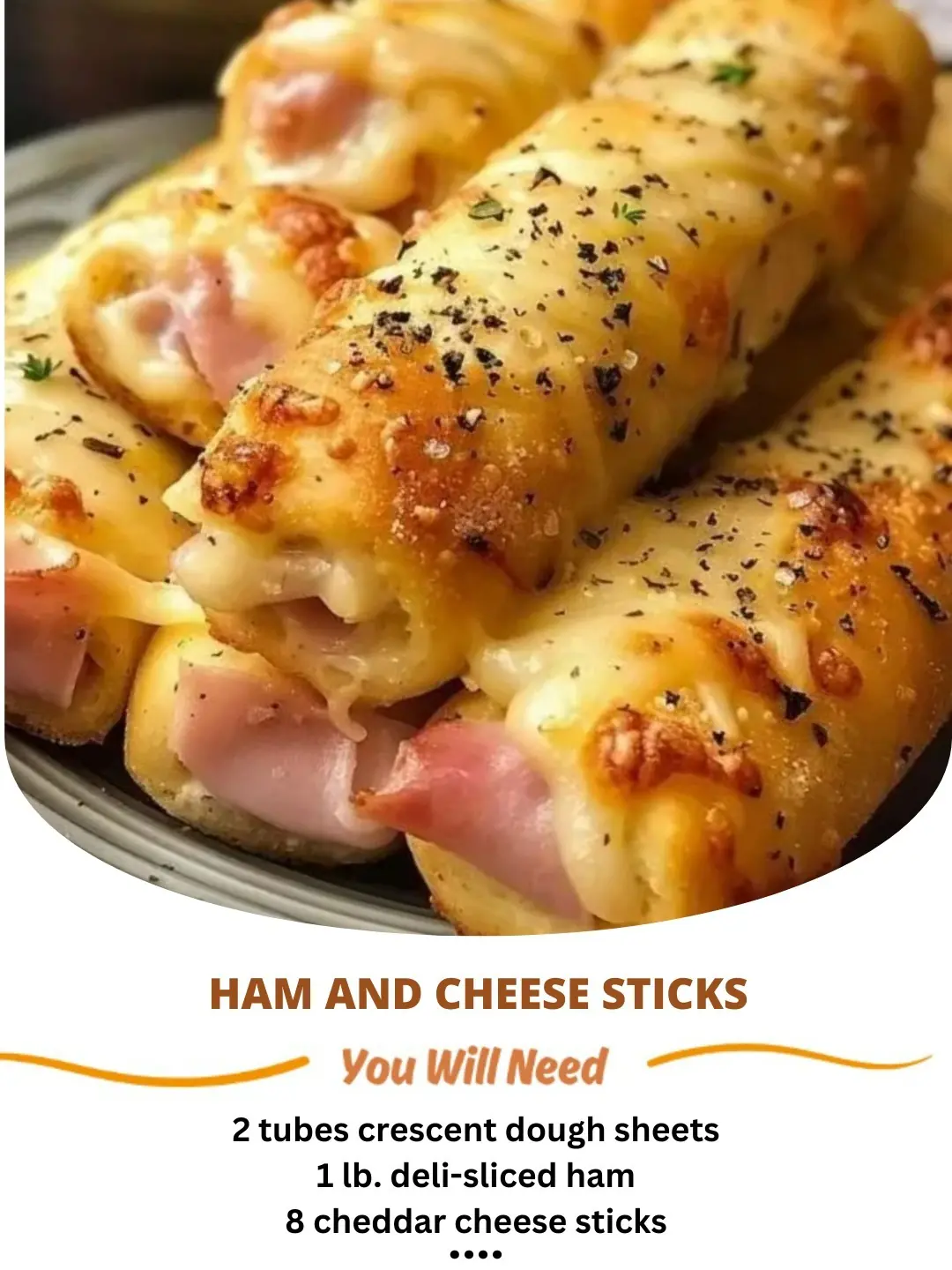 Ham and Cheese Sticks 🍞🧀