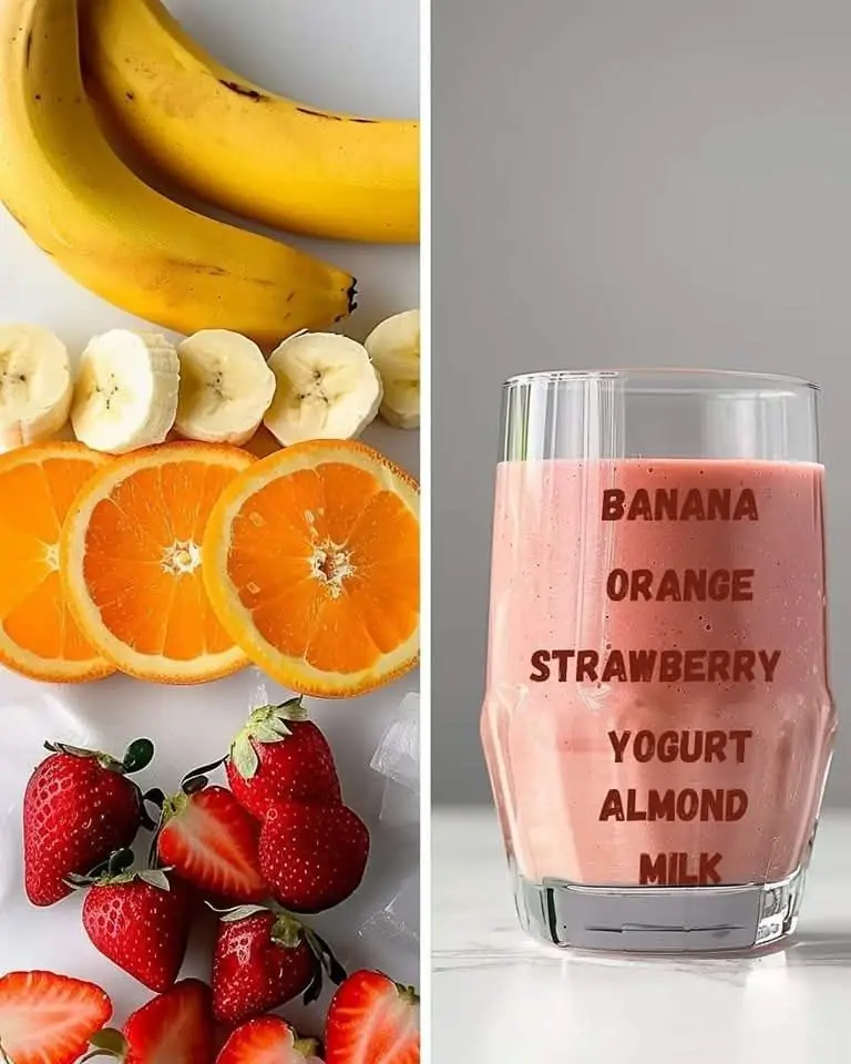 Strawberry Orange Smoothie – A Refreshing & Creamy Delight! 🍊